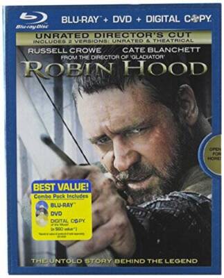 Robin Hood (Three-Disc Unrated Director's Cut Blu-ray/DVD Combo) - GOOD ...