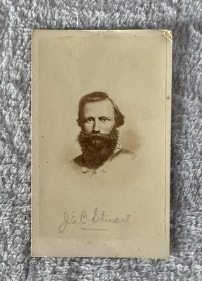 CDV Portrait Confederate Civil War General J.E.B Stuart Blank Back ...