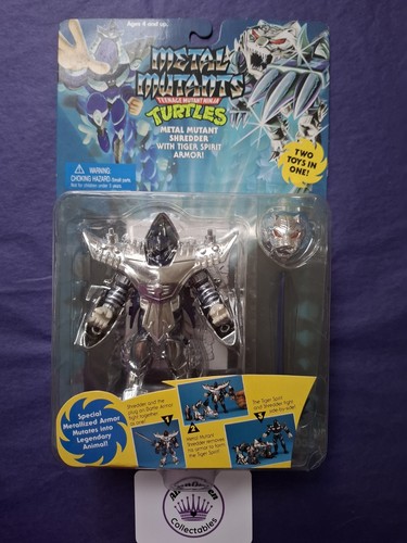 TMNT Turtles Metal Mutants Shredder Figure 1989 English Card Playmates ...