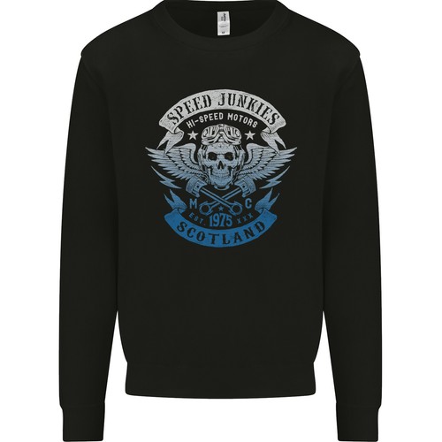 Sweat À Capuche Pour Enfants Scotland Speed Junkies Biker Motorcycle | eBay