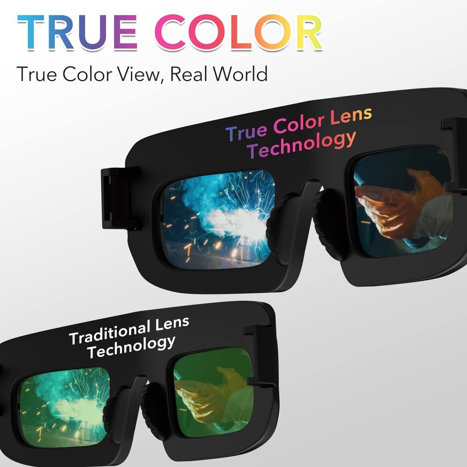 TRQWH Solar Auto Darkening Welding Glasses True Color View Safety ...