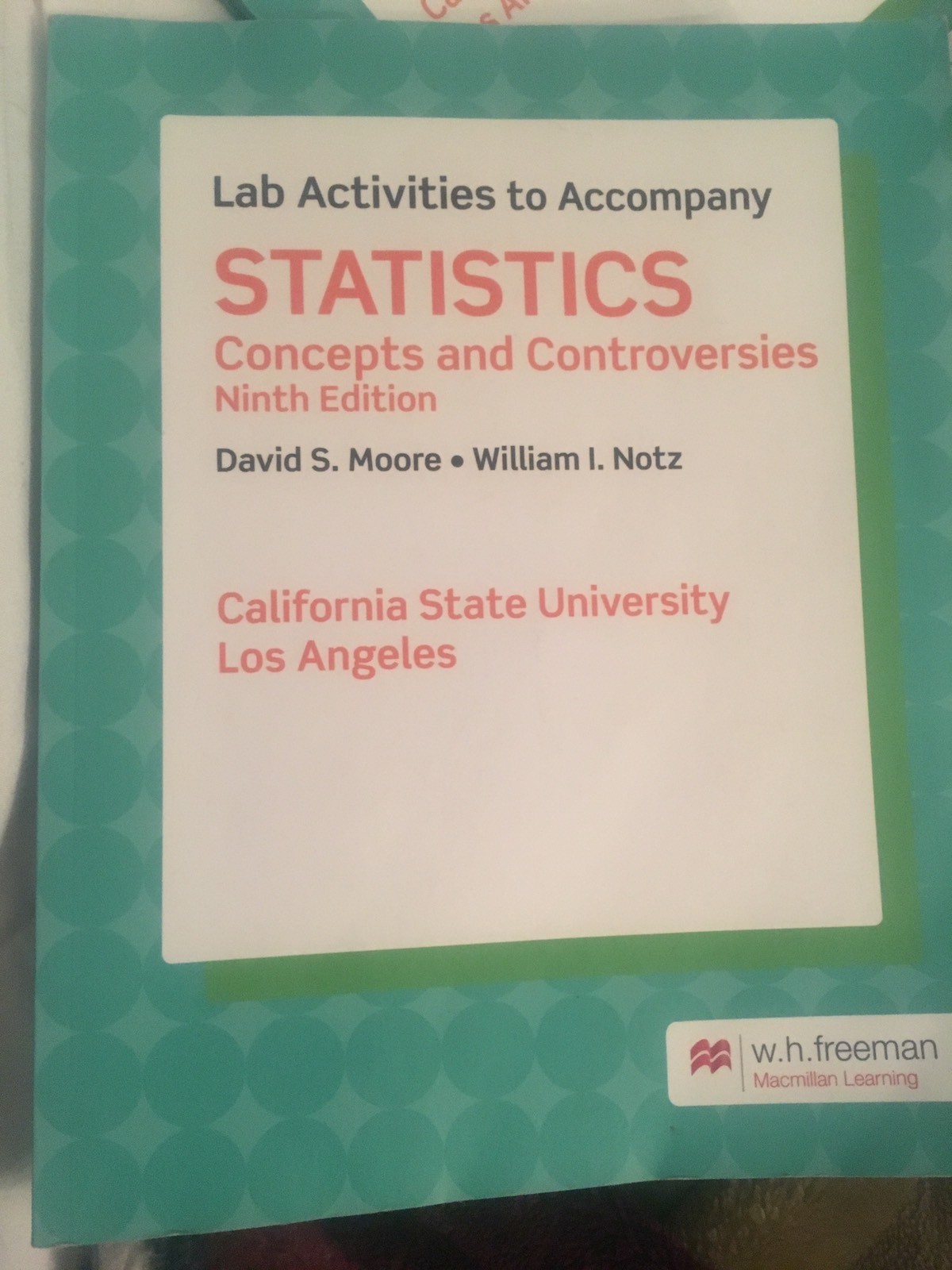 Statistics : Concepts and Controversies by William I. Notz and David S ...
