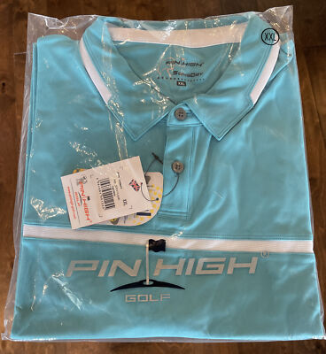 PIN HIGH GOLF Mens Size XXL CoolDry Performance Polo Shirt NEW TAGS IN ...
