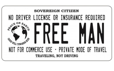 FREE MAN SOVEREIGN CITIZEN WHITE USA MADE METAL LICENSE PLATE | eBay