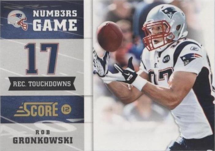 2012 Score - Numbers Game Rob Gronkowski #4 Glossy for sale online | eBay