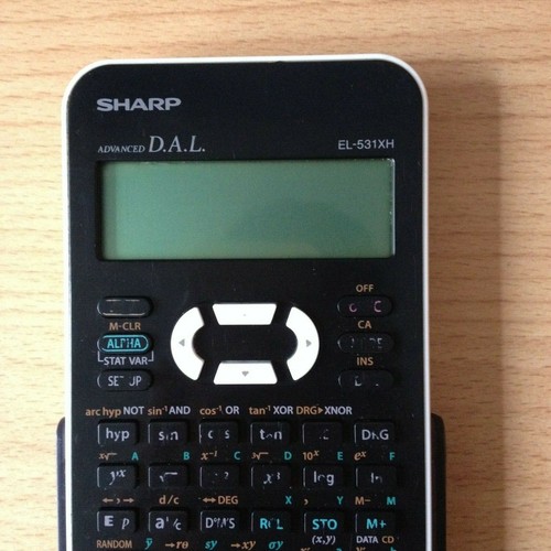 SHARP EL-531XH Electronic Scientific Calculator Advance D.A.L Black w ...