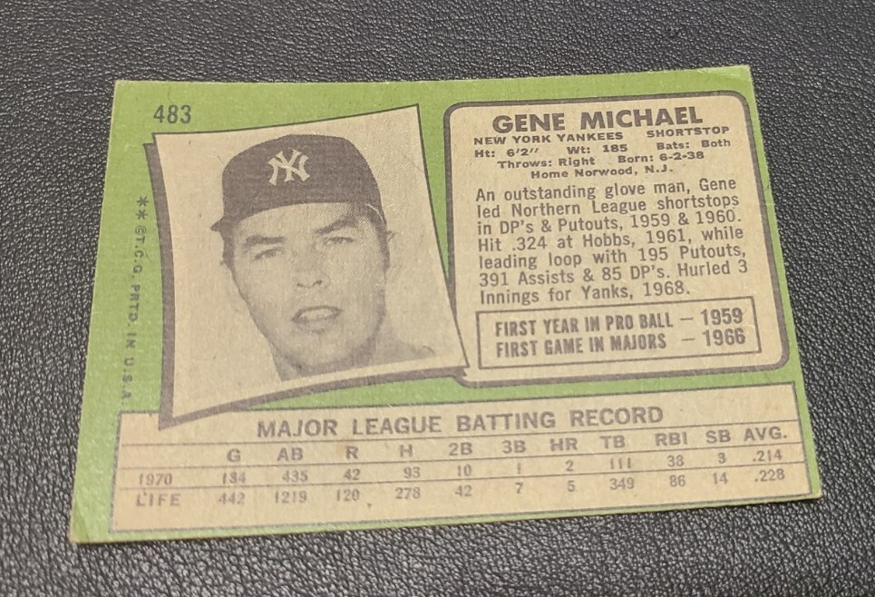 1971 Topps - #483 Gene Michael for sale online | eBay
