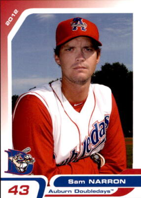 2012 Auburn Doubledays Grandstand #19 Sam Narron Pitching Coach ...