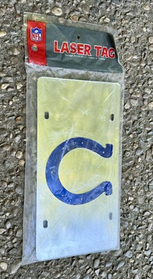Indianapolis Colts Logo Mirrored License Plate Laser Tag Brand NFL USA ...