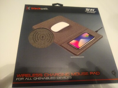 Blackweb Wireless Charging Mouse Pad. Fabric covered. LED Indicator ...