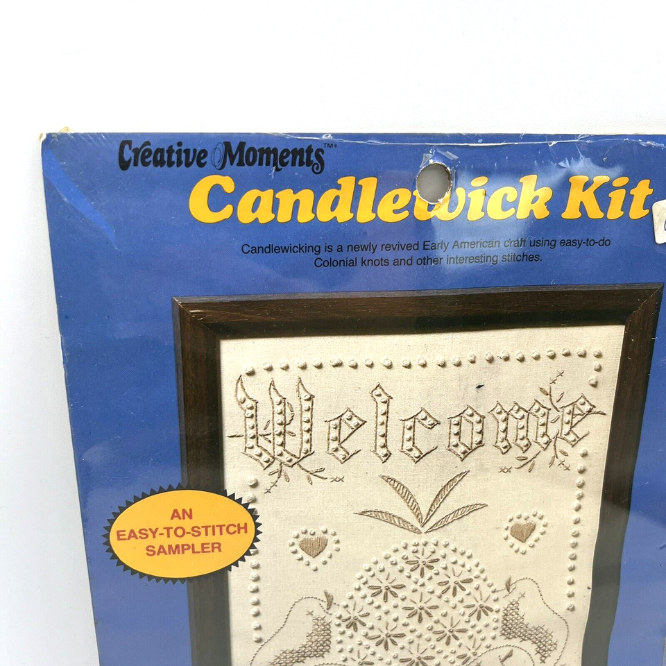 Candlewick Kit "Welcome" Pineapple Stitching Kit Creative Moments 8" x ...