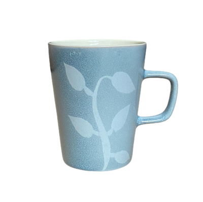 Dema Designs Florial Fine Stoneware Tea Coffee Mug Blue Hot Chocolate ...