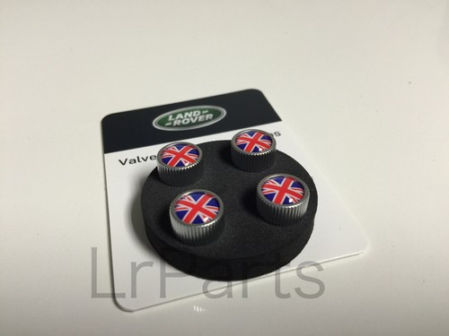 Land Rover Genuine Red Blue Union Jack Tire Wheel Valve Stem Caps ...