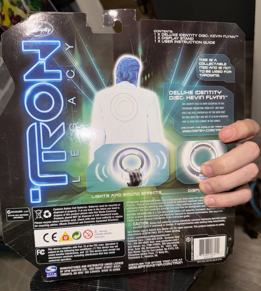 Disney Tron Legacy Deluxe Identity Disc: Kevin Flynn Spin Master | New ...