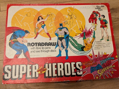 Vintage 1977 Rotadraw Super Hero Set Near Complete Please Read DC ...