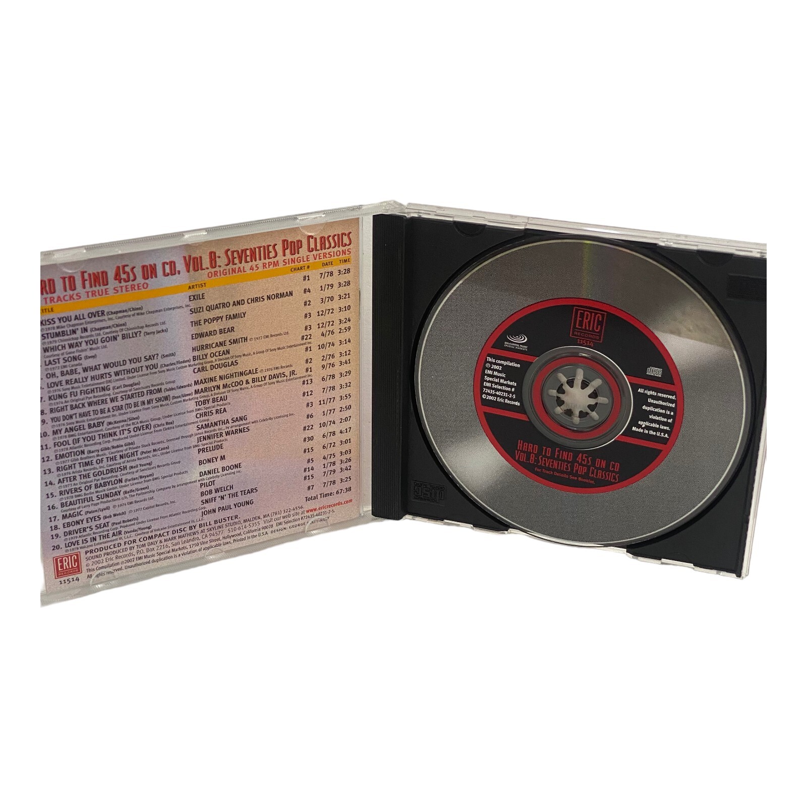 Various Artists: Hard-To-Find 45's On Vol. 8 (CD, 2002) Seventies Pop Classics | eBay