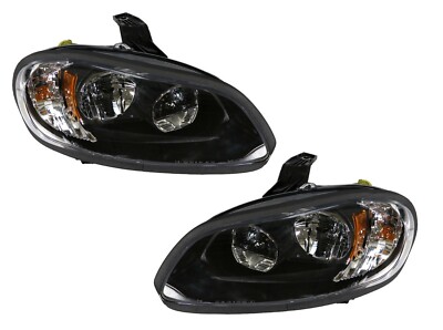 THOMAS C2 SCHOOL BUS 2007 2008 2009 LED BLACK HEADLIGHTS HEAD LIGHTS ...