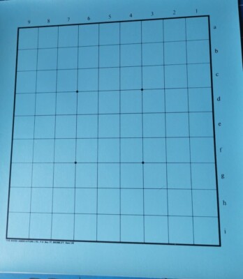 9x9 Grid Blue Vinyl board - and poster tube for Shogi, and other games ...