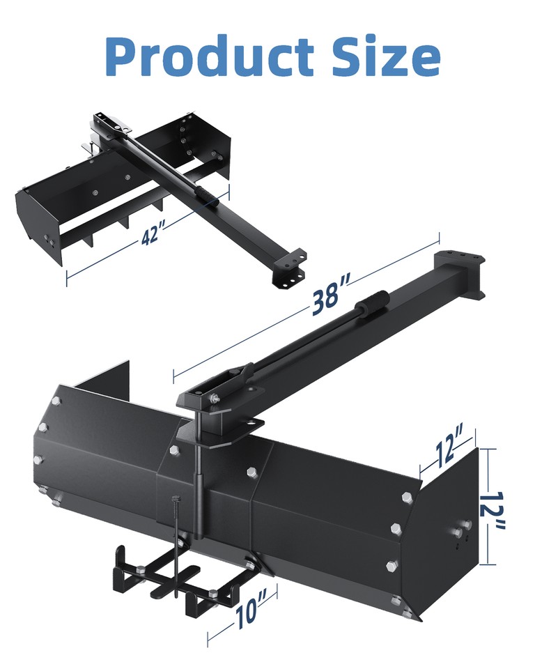 42" Tow-Behind Box Blade Scraper Yard Garden ATV UTV Tractor Mower ...