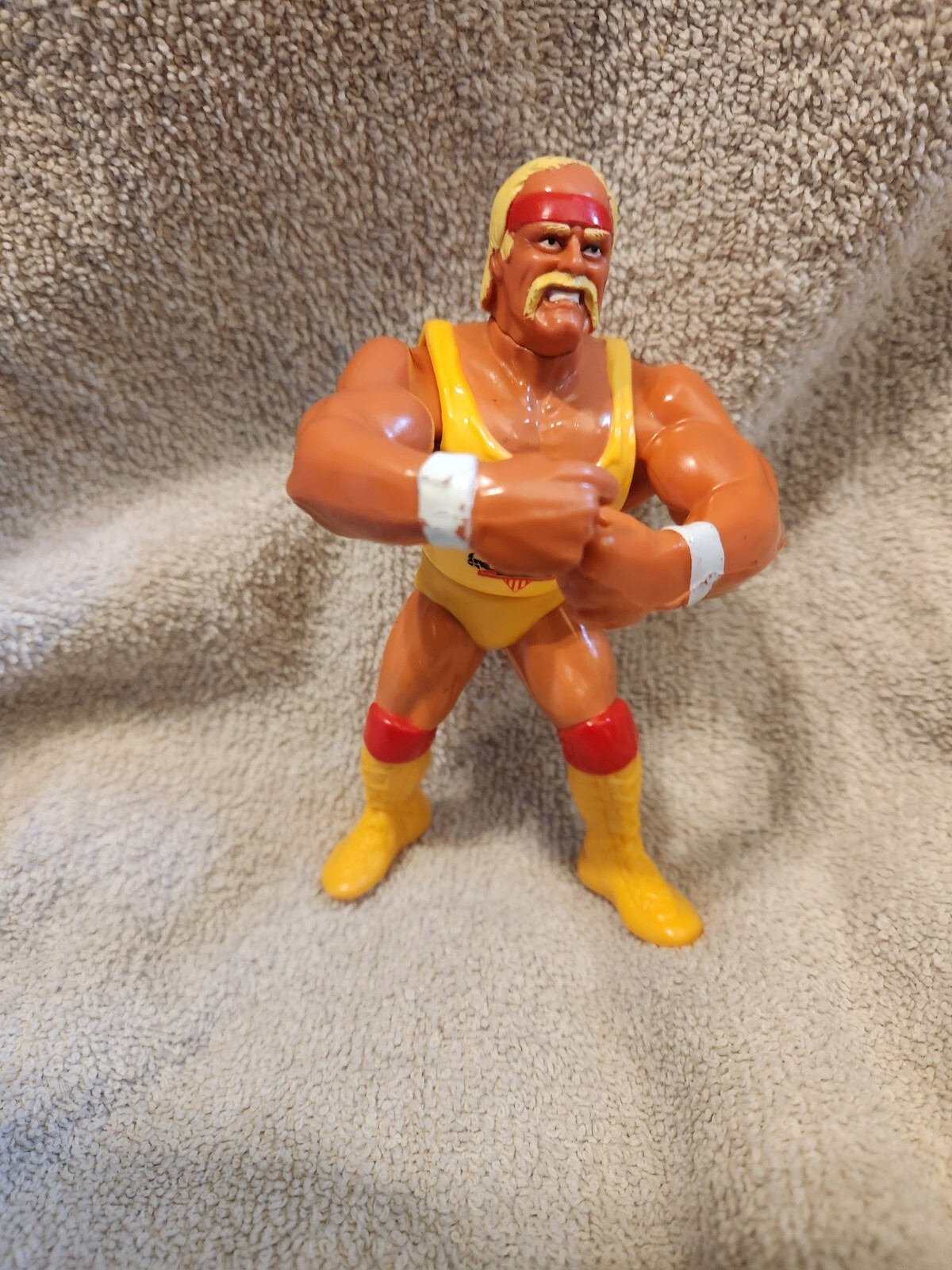 Vintage WWF Hulk Hogan Titan Sports Action Figure Hulkster Rules 1991 ...