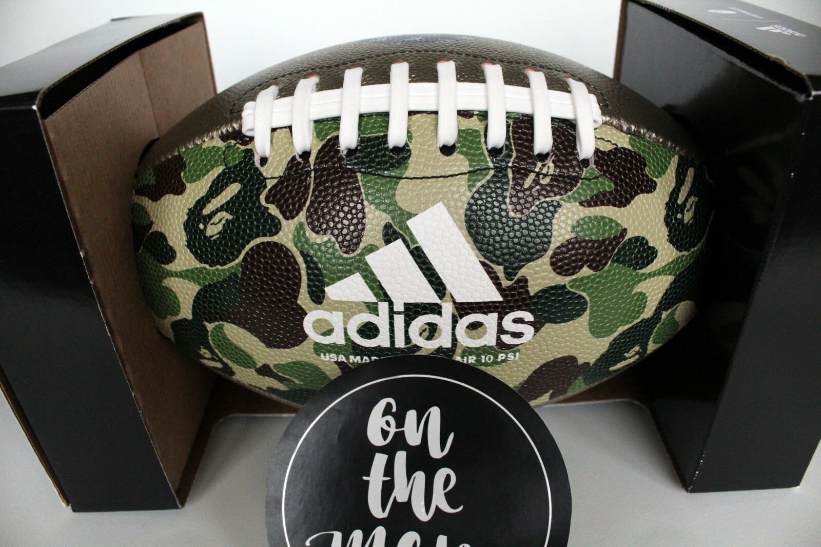 Adidas x Bape Superbowl SB Green Camo American Football Ball New | eBay