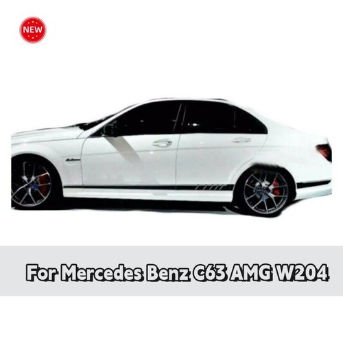 For Mercedes Benz C63 AMG W204 Car Vinyl Decal Stripes Side Skirt ...