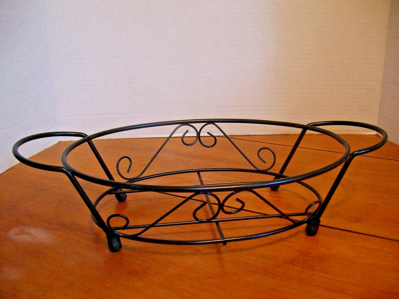 Temp-tations Large Oval Covered Dish W/Caddy/Stand Presentable Ovenware ...