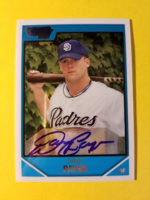 DANNY PAYNE (SP) RC ROOKIE AUTOGRAPH AUTO #BDPP139 PADRES * 2007 BOWMAN ...
