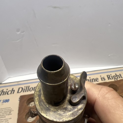 ANTIQUE FLUTED POWDER AM FLASK & CAP CO LARGE 4 RING NEEDS A RING ...