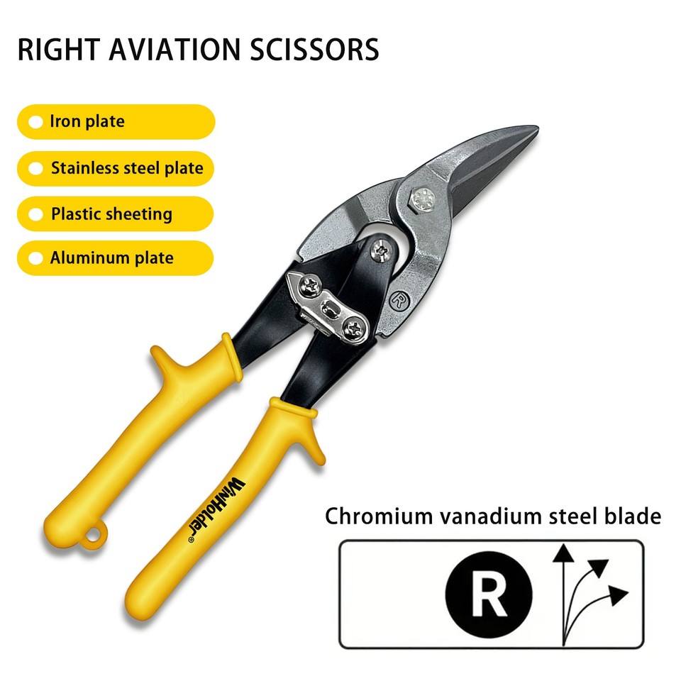 Heavy Duty 3X Aviation Tin Snips Set Sheet Metal Cutters Shears ...