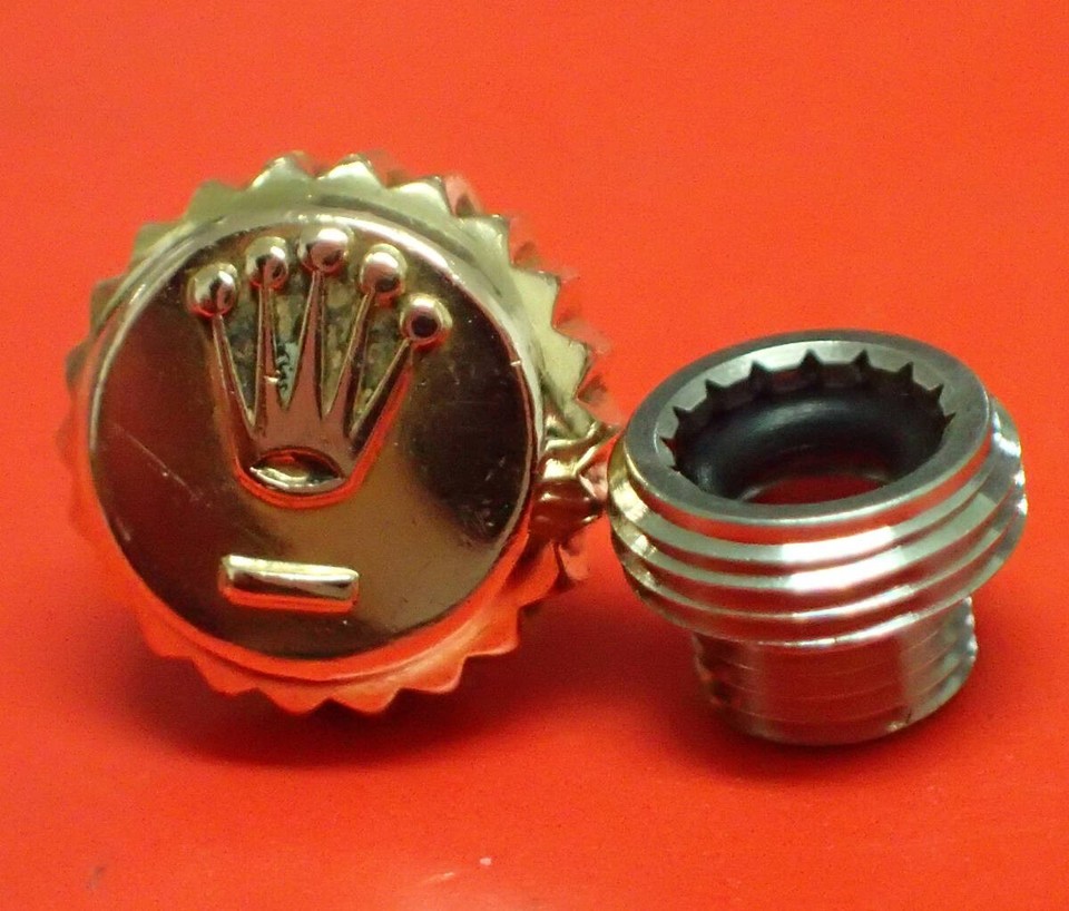 Genuine ROLEX 600-83 Rose Gold Crown & Tube Set 6mm Day-Date Daytona ...