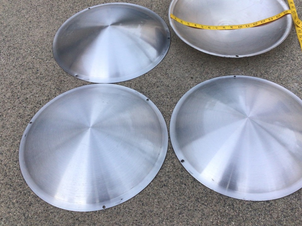 RARE Vintage SET x4 MOON Eyes HUBCAPS Aluminum Disc Hub Caps Racing Hot ...