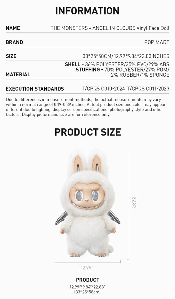 BRAND NEW AUTHENTIC Pop mart labubu the monsters ANGELS IN CLOUD zimomo ...