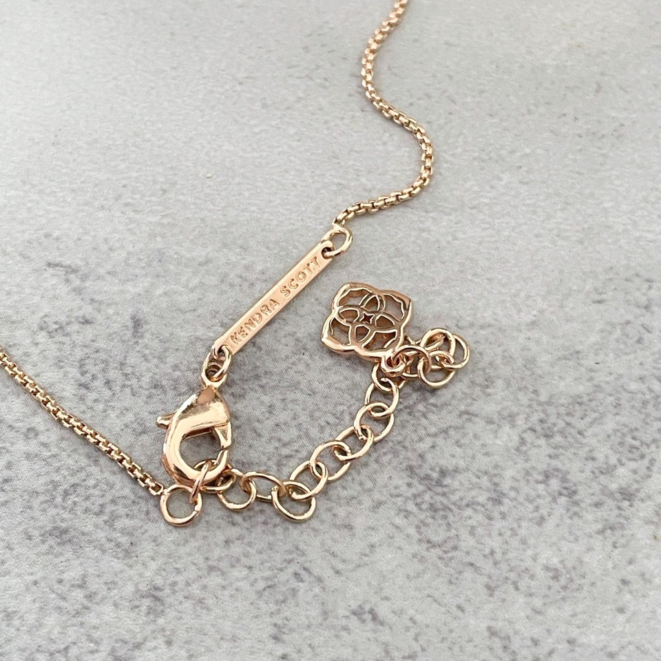 Kendra Scott Shelton 14K Rose Gold Plated Hexagonal Bar Y Drop Lariat ...