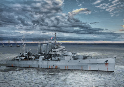 HMS NORFOLK - ARCTIC CONVOYS WW2 - LIMITED EDITION ART (25) | eBay UK