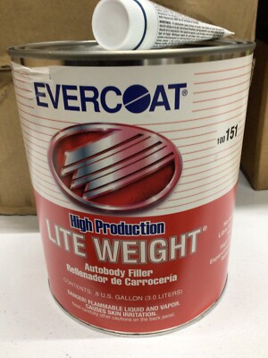 Evercoat 100151 High Production Plastic Body Filler, 3 L Can, Gray ...
