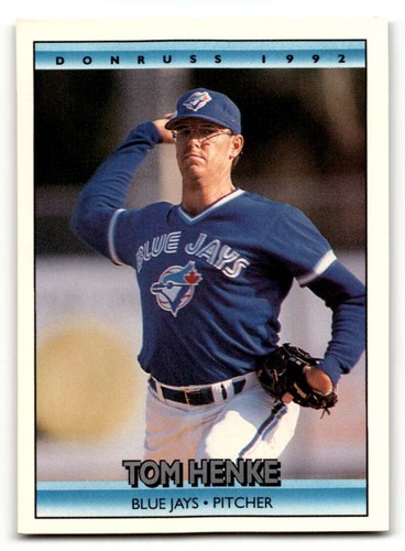 1992 Donruss #141 Tom Henke Toronto Blue Jays Baseball Cards EX/NM ID ...
