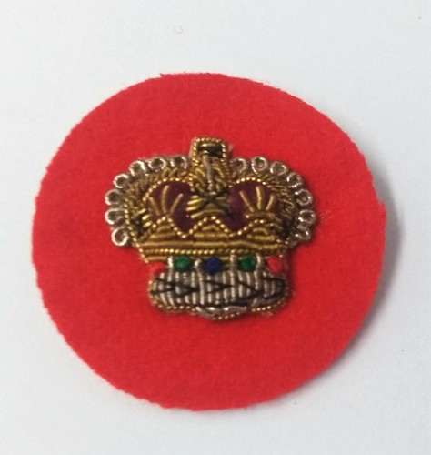 Genuine Vintage British Military QARANC Braided QC Crown on Red Felt ...