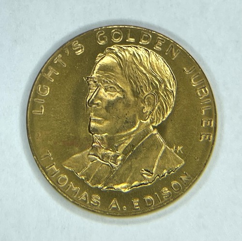 1929 Lights Golden Jubille Thomas Edison Coin | eBay