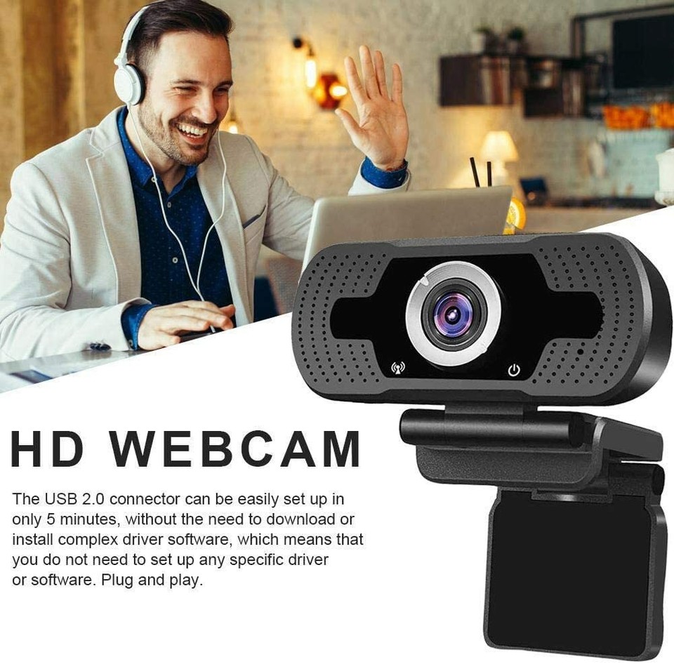 1080P Webcam, NP HD PC Webcam USB Mini Computer Camera Built-in ...