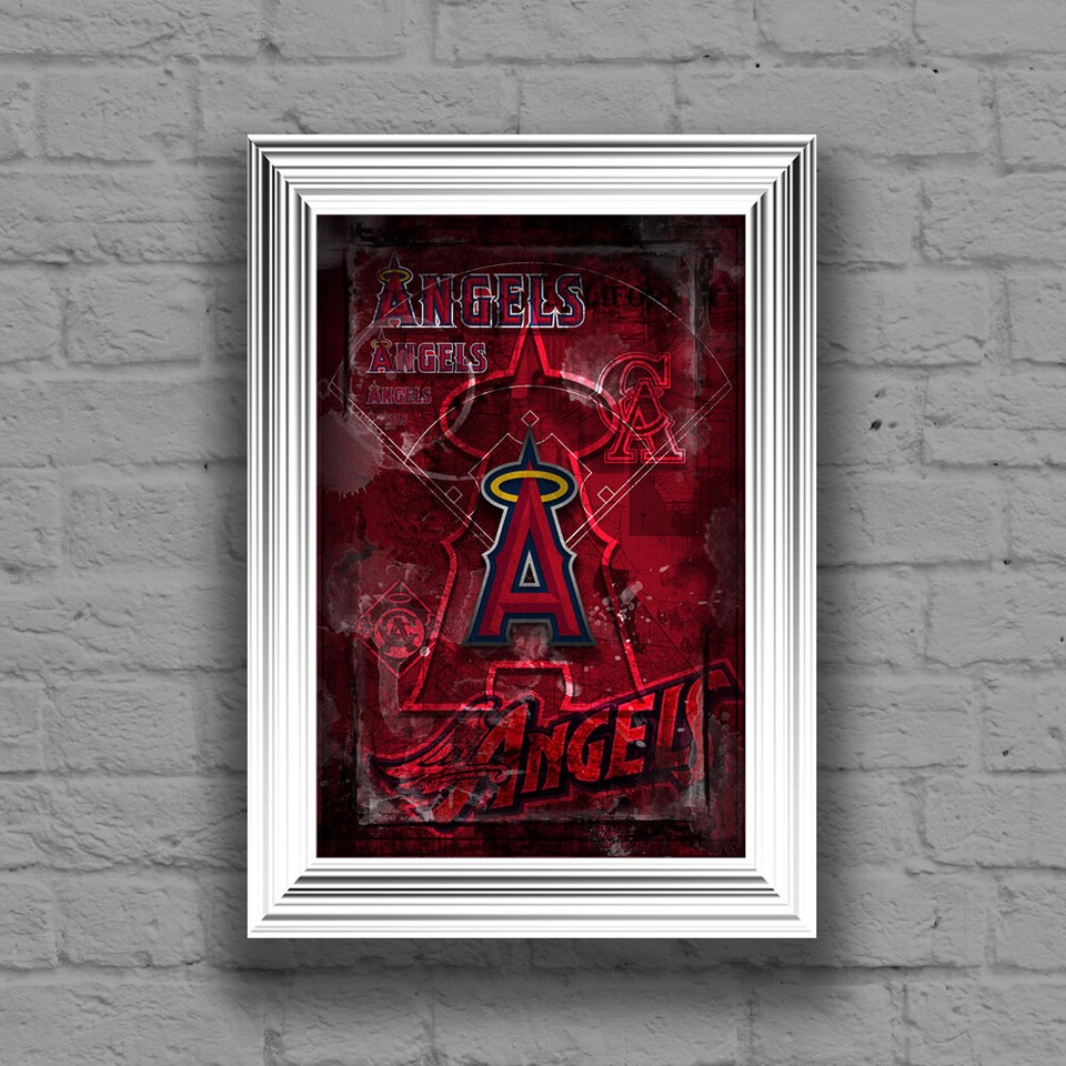 Los Angeles Angels 12x18inch Poster Los Angeles Angels Baseball Free ...