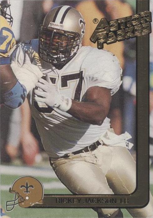 1991 Action Packed - Rickey Jackson #174 Black Helmet Logo for sale ...