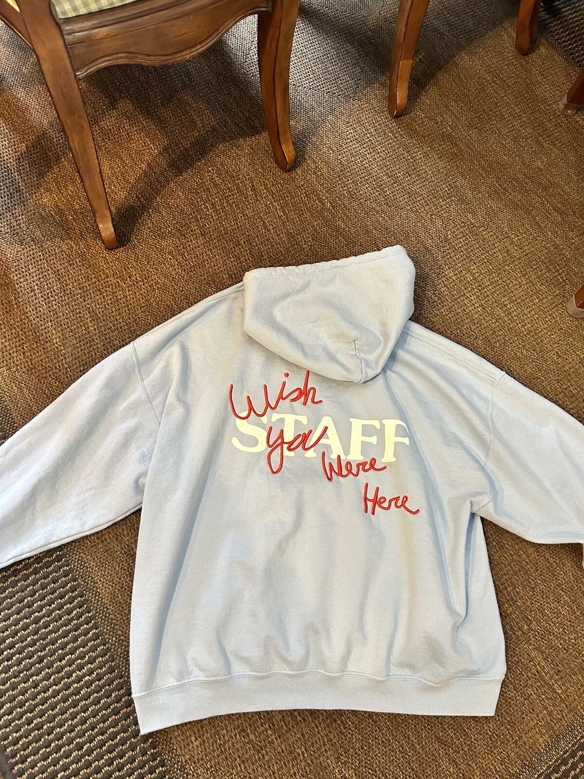 Rare Astro World Tour Light Blue Staff Hoodie Size… - Gem