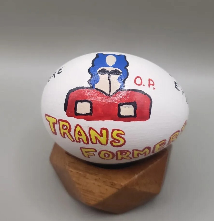 Easter Egg Figurine Transformers Hand Painted Collectible Egg Optimus ...