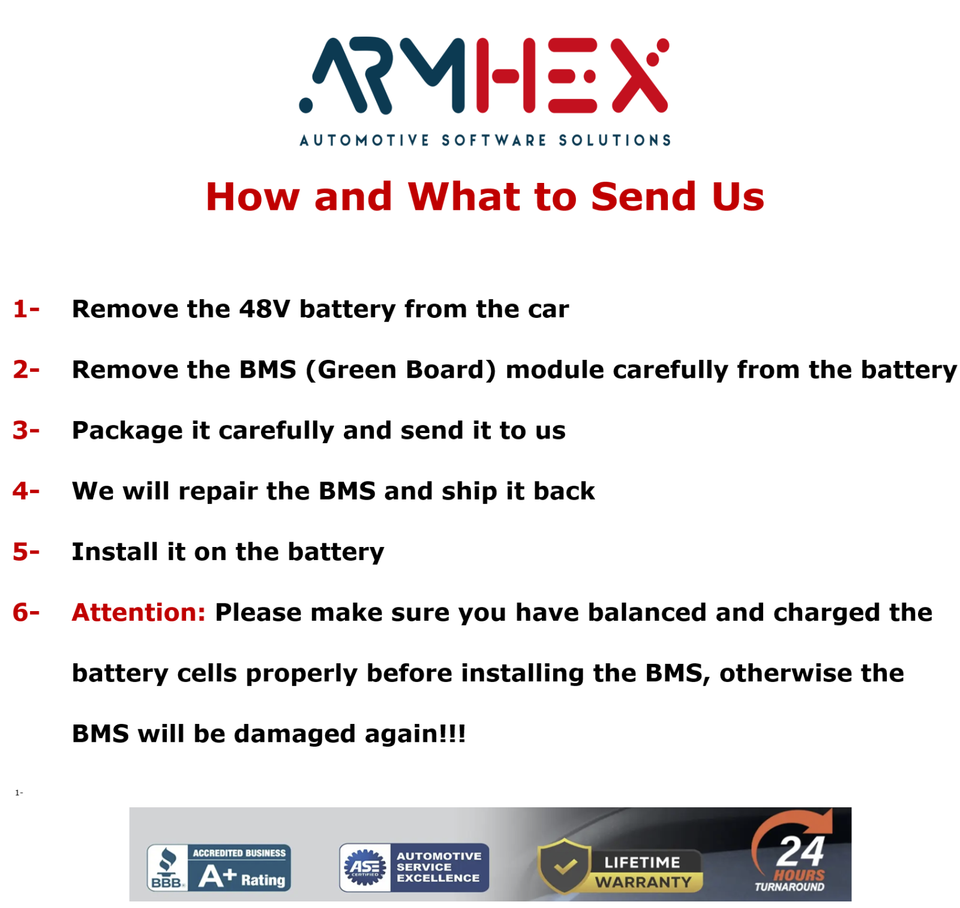 MERCEDES BENZ Hybrid A0009006920 48V Battery W167 W205 W213 W222 Repair ...
