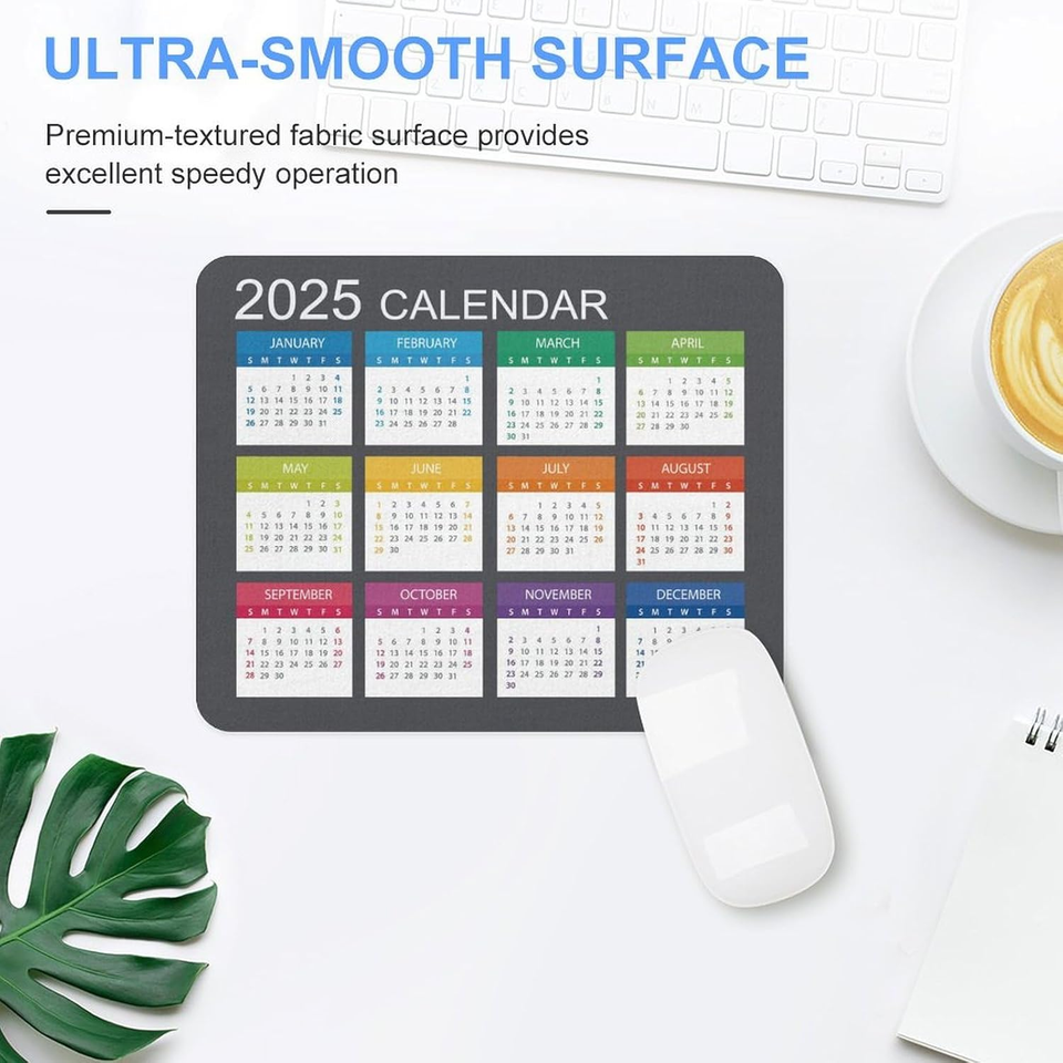 2025 Mouse Pad Calendar,Computer Mouse Pads Calendars Non-Slip Rubber ...