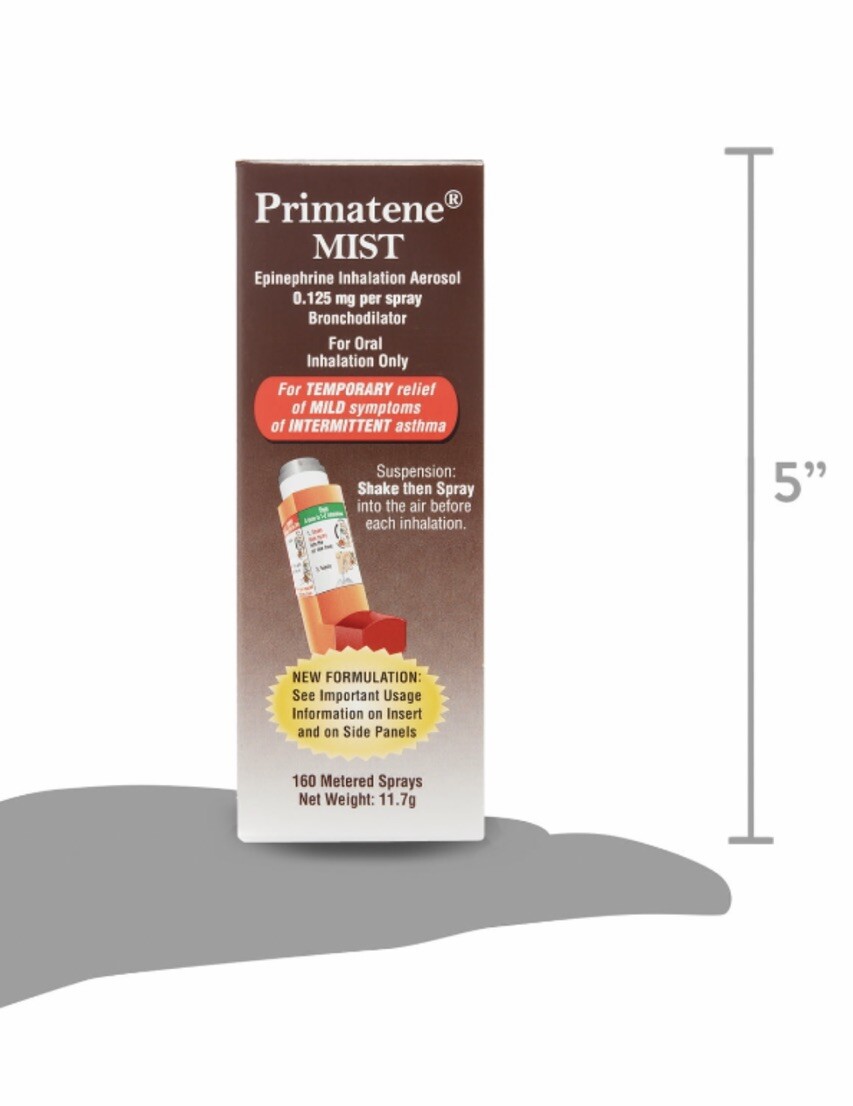 2 PACK~ Primatene Mist Epinephrine Inhalation Aerosol 160 Relief Sprays ...