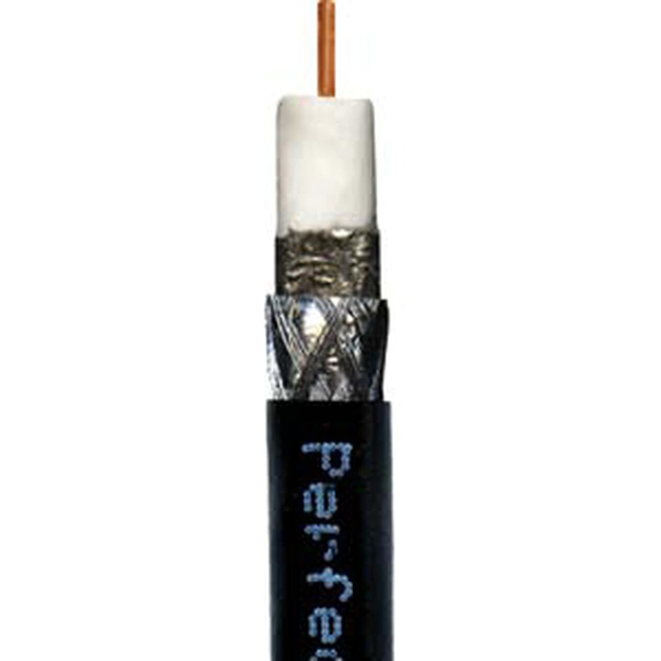 Perfect Vision RG6 Coax, Single Solid Copper, Black 1000FT EnviroReel ...