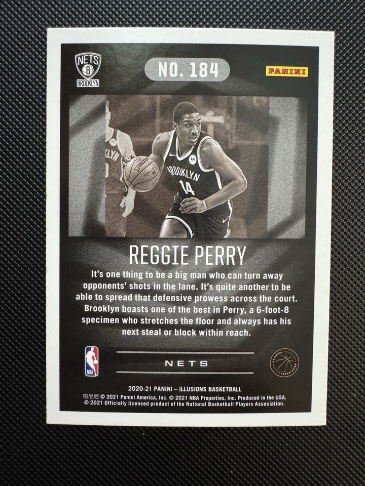 2020-21 PANINI ILLUSIONS BASKETBALL #184 Reggie Perry RC - Brooklyn ...
