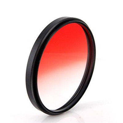58mm Diameter Optical Gradual Red Lens Filter For Digital SLR Camera ...